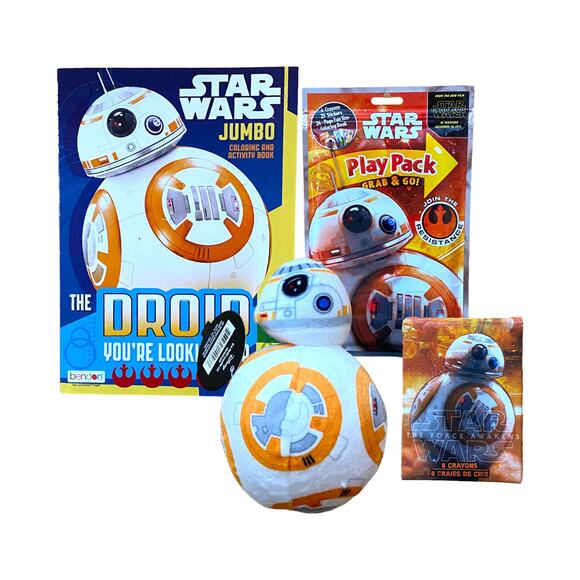 Disney | Toys | Star Wars Plush Bb8 Activity Kit Coloring Book Crayons ...
